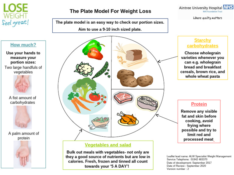 Plate Model For Weight Loss | PDF | Whole Grain | Foods