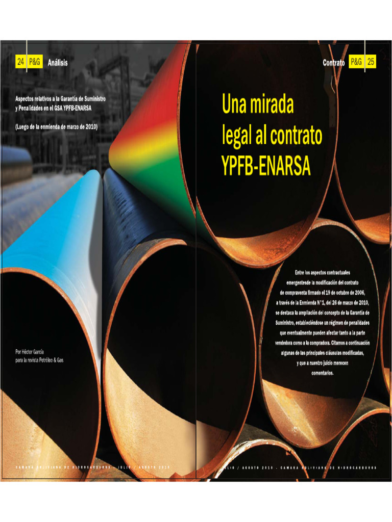Una Mirada Al Contrato Ypfb-Enarsa | PDF