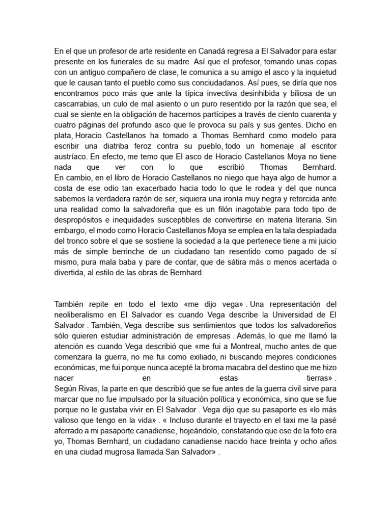 El Asco | PDF | Autor | Novelas