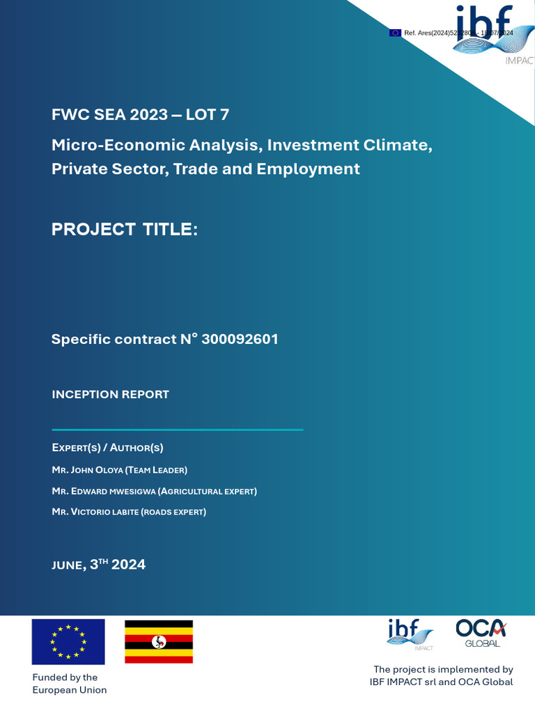 Version-3 - 300092601 - Inception Report - IBF-OCA GLO - 240720 ...