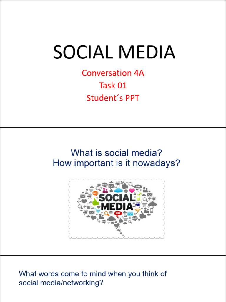 Conversation 4a - Task 01 - Social Media - Student S | PDF | Social Science