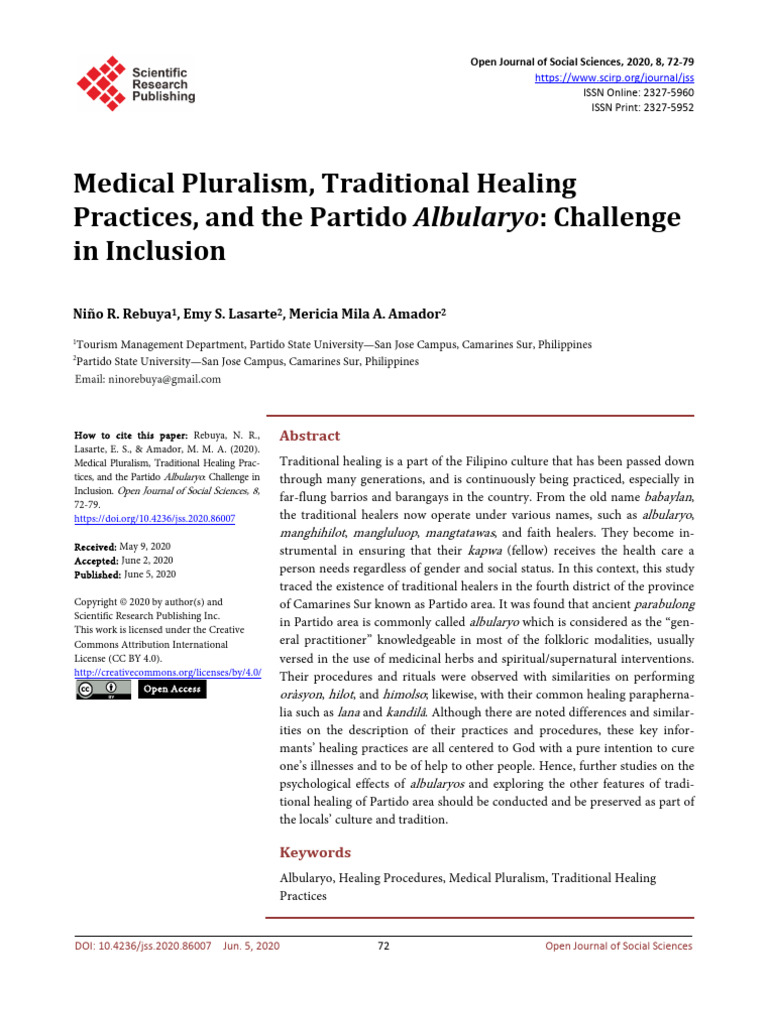 Medical Pluralism, Traditional Healing | PDF | Qualitative Research