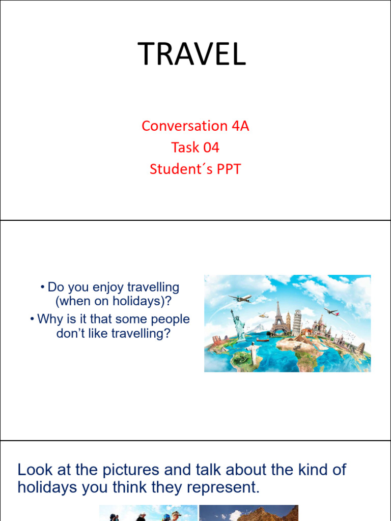 Conversation 4a - Task 04 - Travel - Student S | PDF