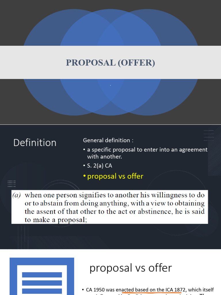 Week 2 & 3 - Offer (Proposal) 2 | PDF | Offer And Acceptance | Auction