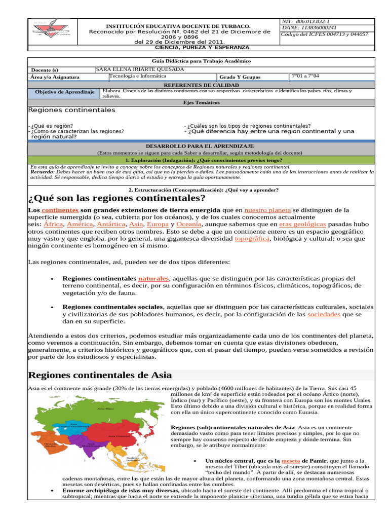 GUIA Formato Docente | PDF | Asia | El sudeste de Asia