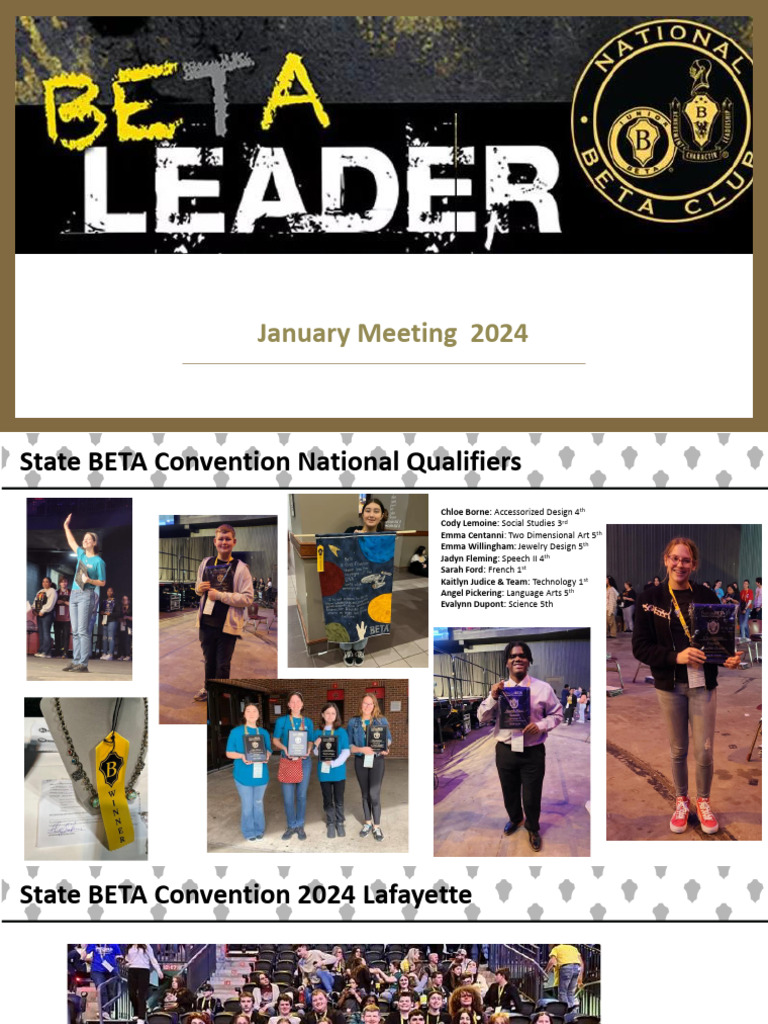 January 2024 State BETA Convention Update | PDF