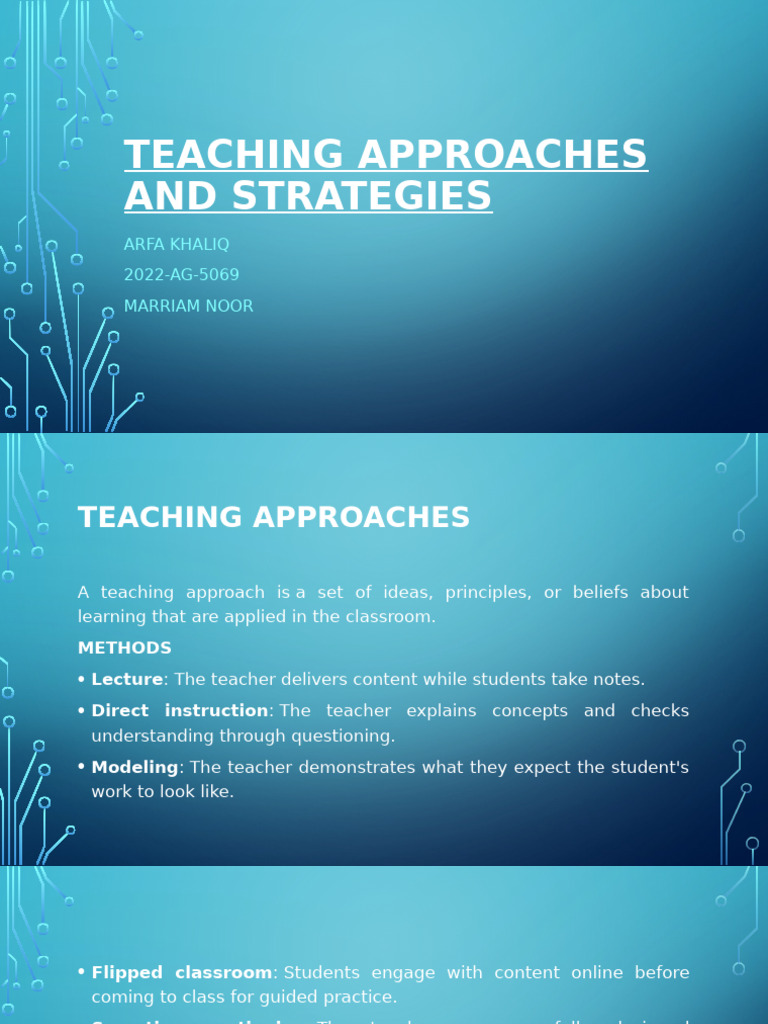 Teaching Approaches and Strategies B.ed | PDF | Career & Growth | Self ...