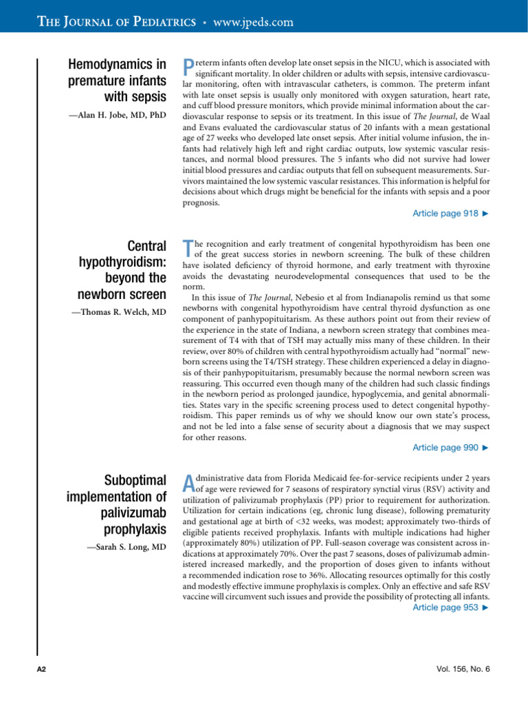 Hemodynamics in Premature Infants With Sepsis Ympd | PDF | Sepsis ...