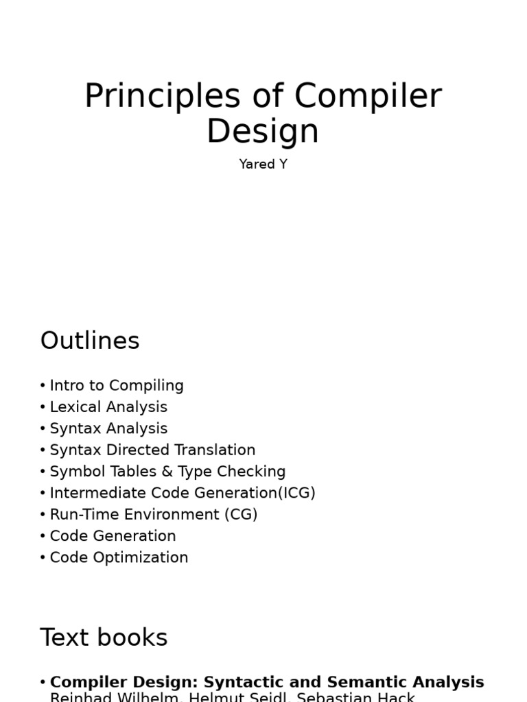 Day - 1 Intro To Compilers | PDF | Parsing | Compiler