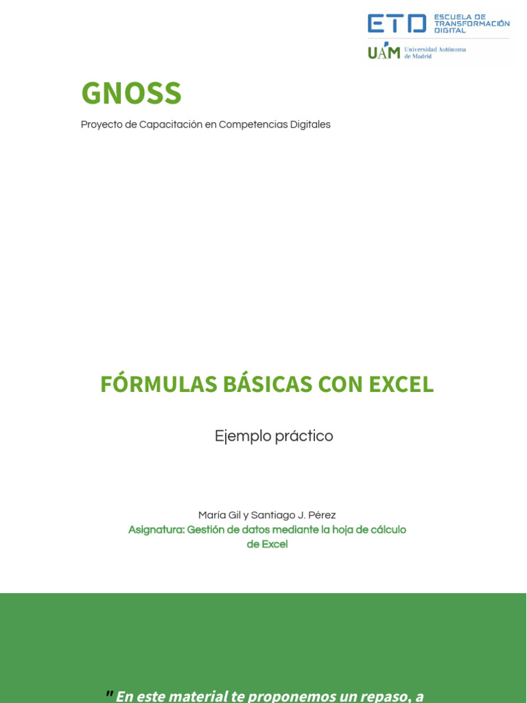 Práctica Con Fórmulas | PDF