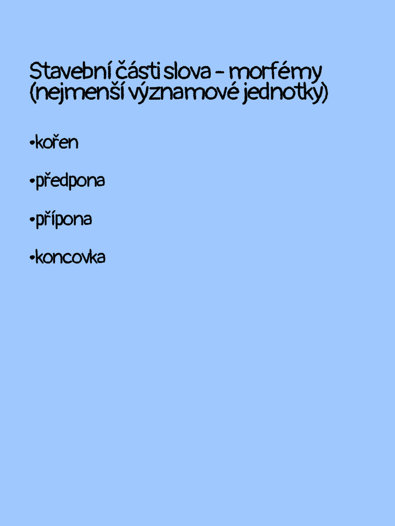 Stavba Slova PDF | PDF