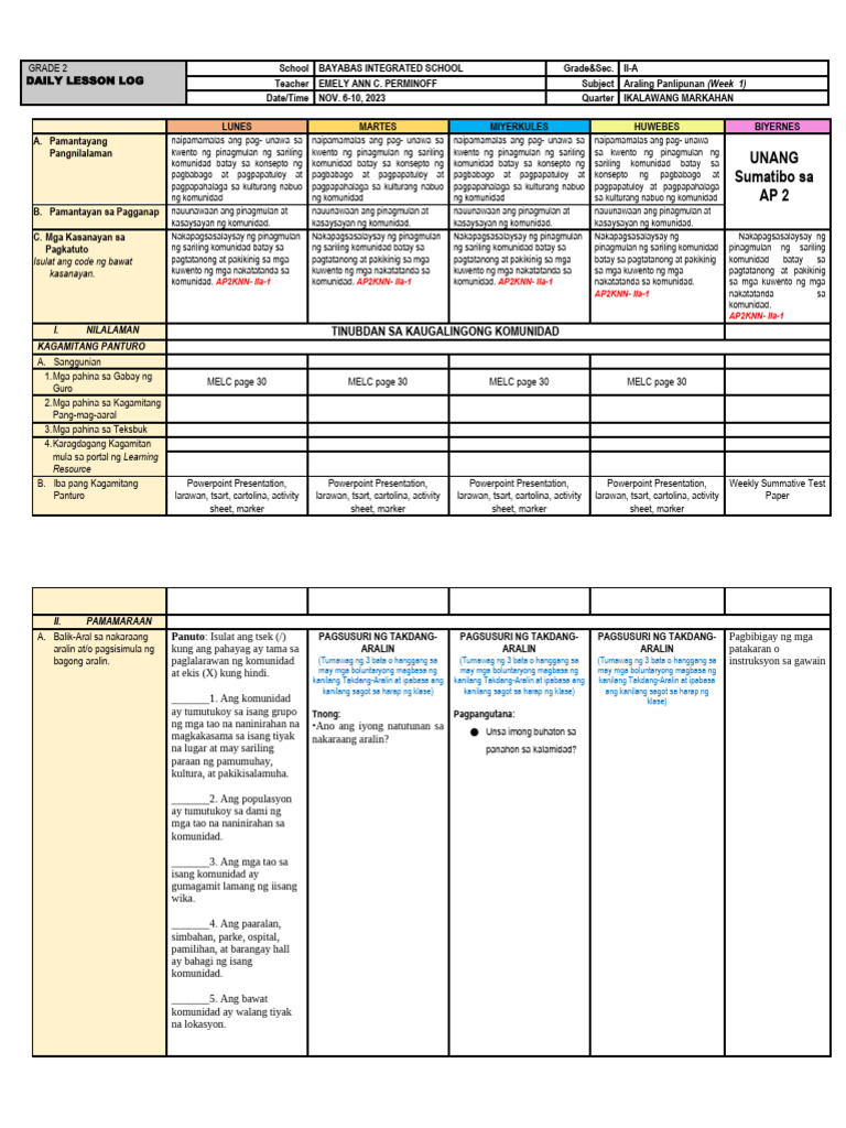 Q2 DLL Ap2 Week-1 | PDF
