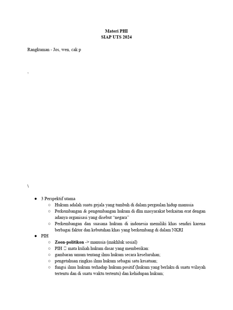 Materi PHI | PDF | Hukum