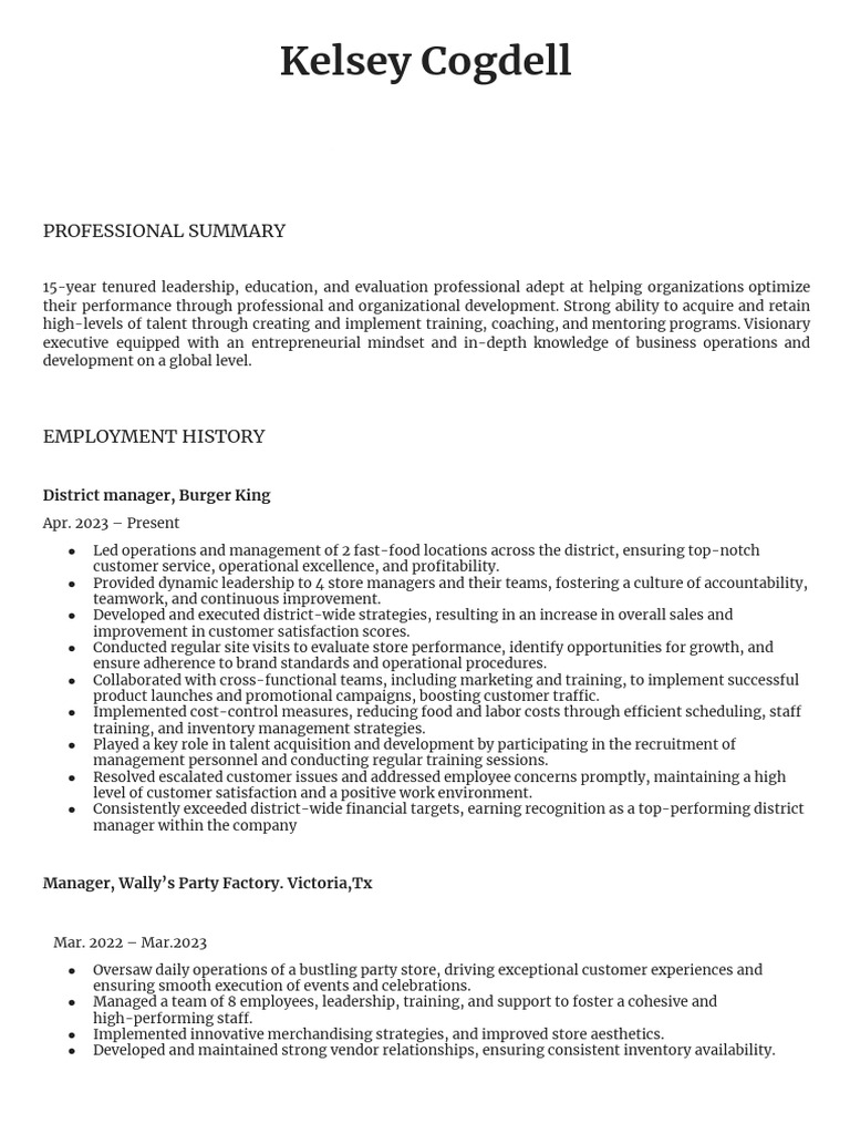 Kelsey Resume | PDF | Bookkeeping | Credit Card