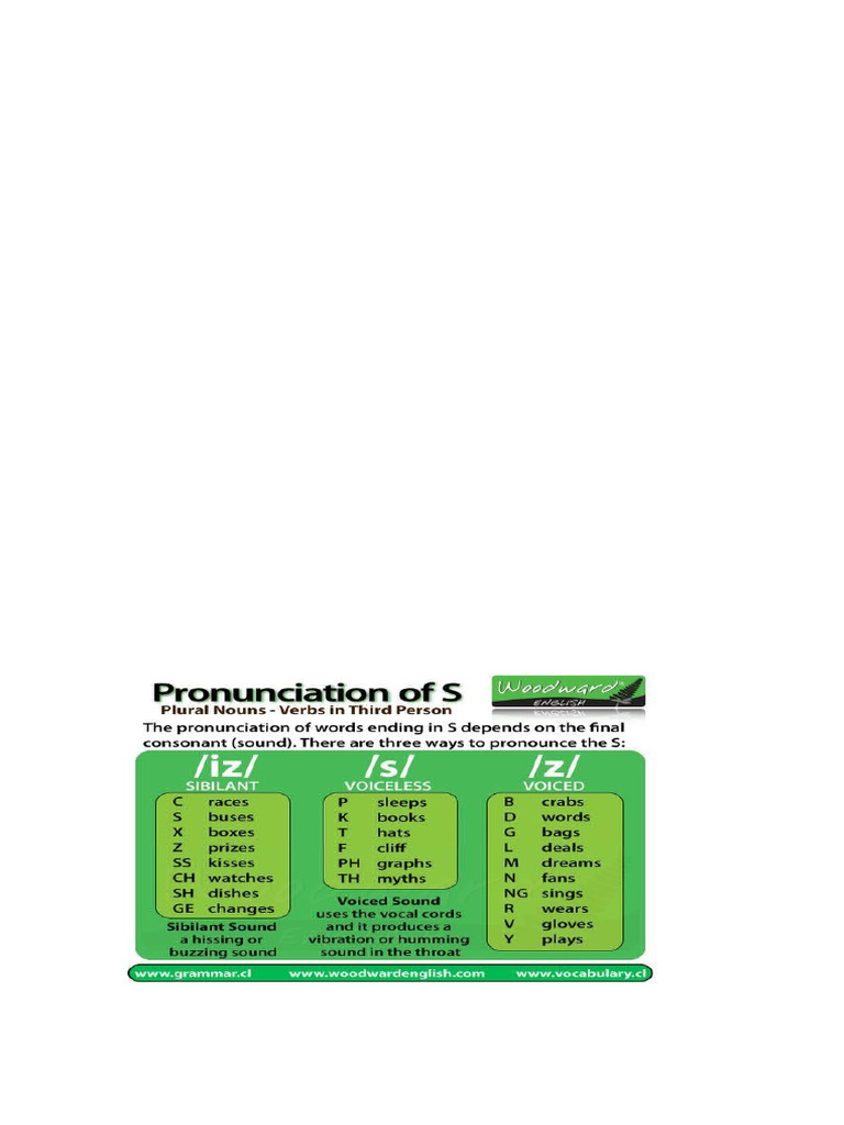 SOUNDS OF PLURAL NOUNS | PDF