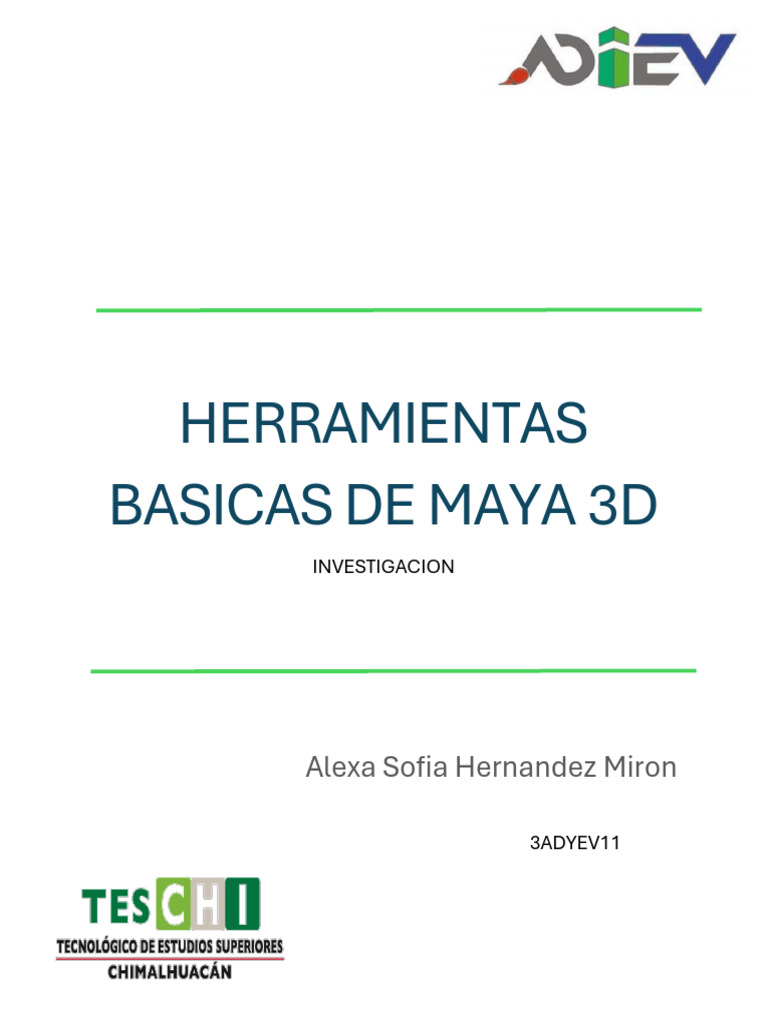 Herramientas Basicas de Maya 3d | PDF | Gráficos de computadora 3 D | Botón (Computación)