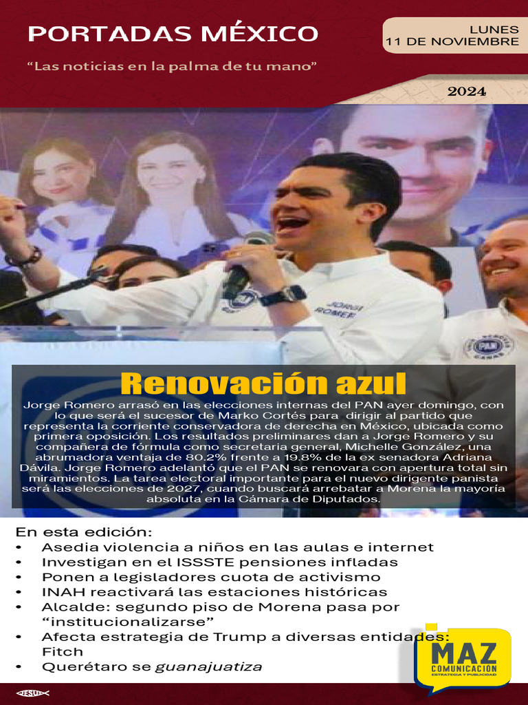 Portadas México 111124 | PDF | Gobierno