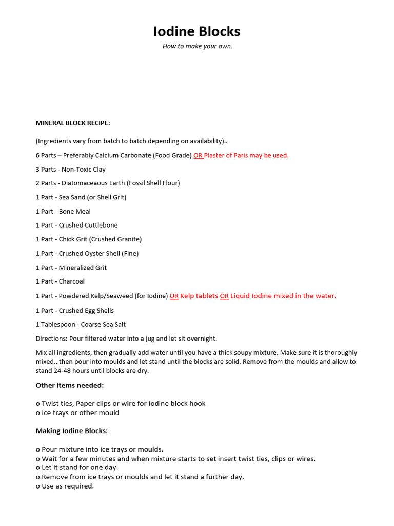 Making Iodine Blocks | PDF