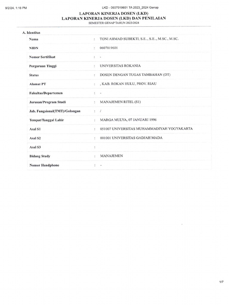 LKD Genap 2024 | PDF