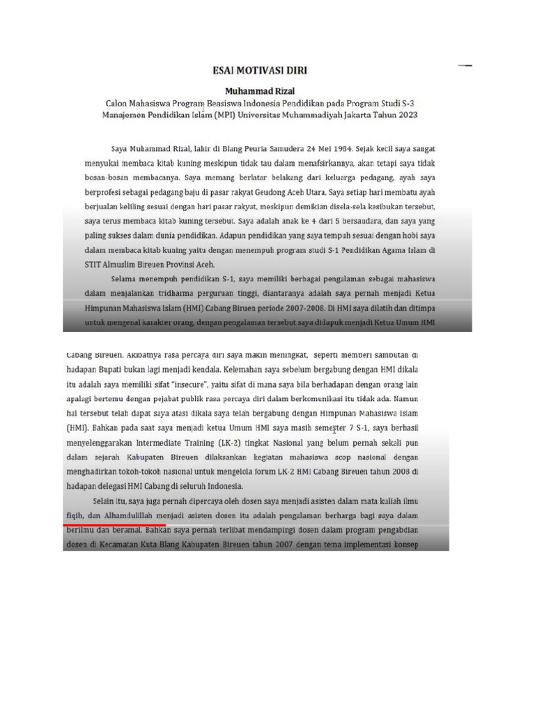 Contoh Esai BPI BIB | PDF