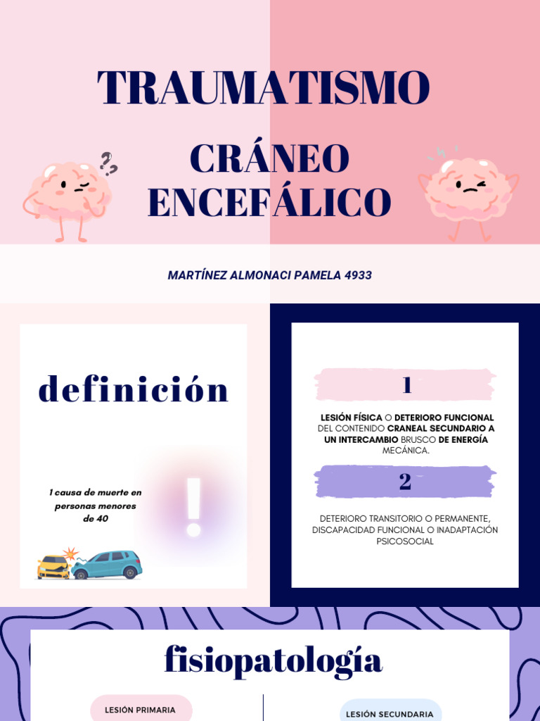 Traumatismo Cráneo Encefálico: Definición y Tratamiento | PDF | Causas ...