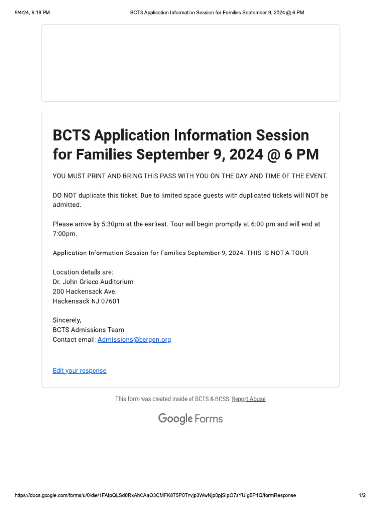 BCA Application Information Session | PDF
