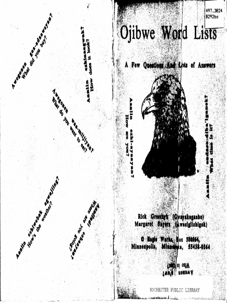 Ojibwe Word List | PDF