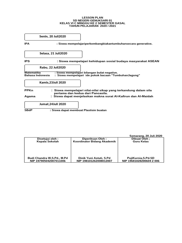 LESSON PLAN M Ke 2 | PDF