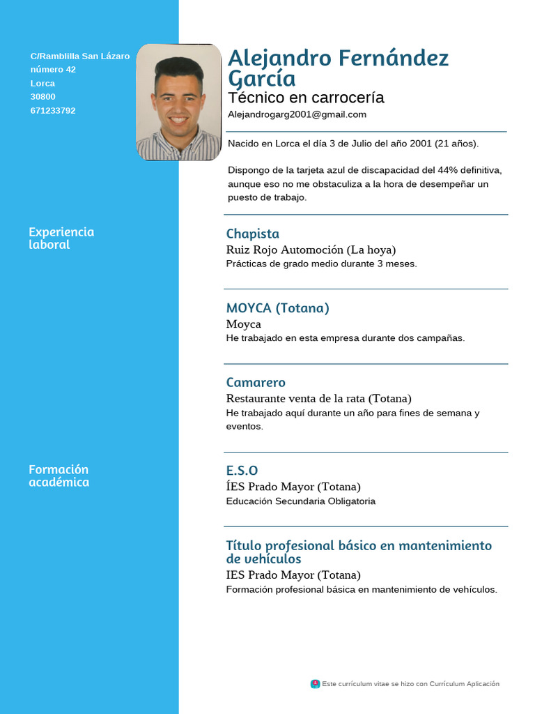 Currículum Alejandro | PDF