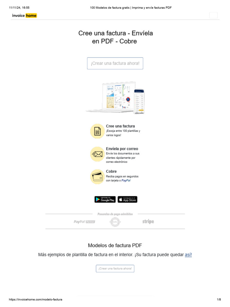 100 Plantillas de Factura Gratis PDF | PDF | Software | Informática