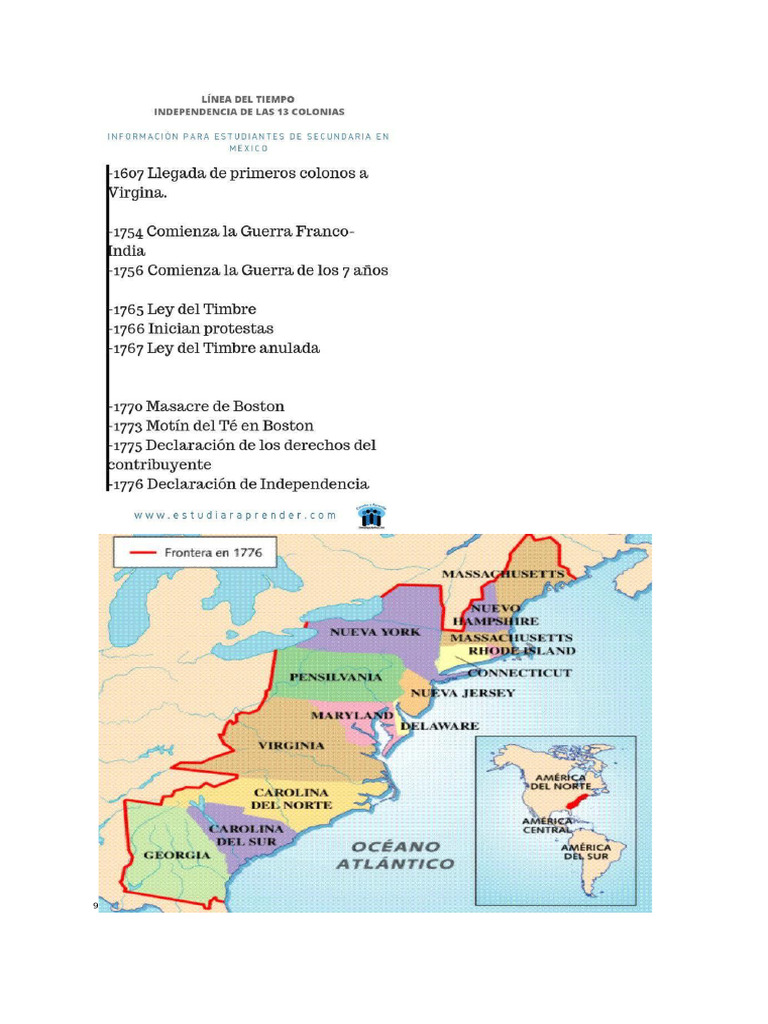 Historia de las Trece Colonias | PDF | Historia