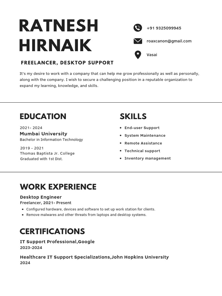 CV Ratnesh | PDF