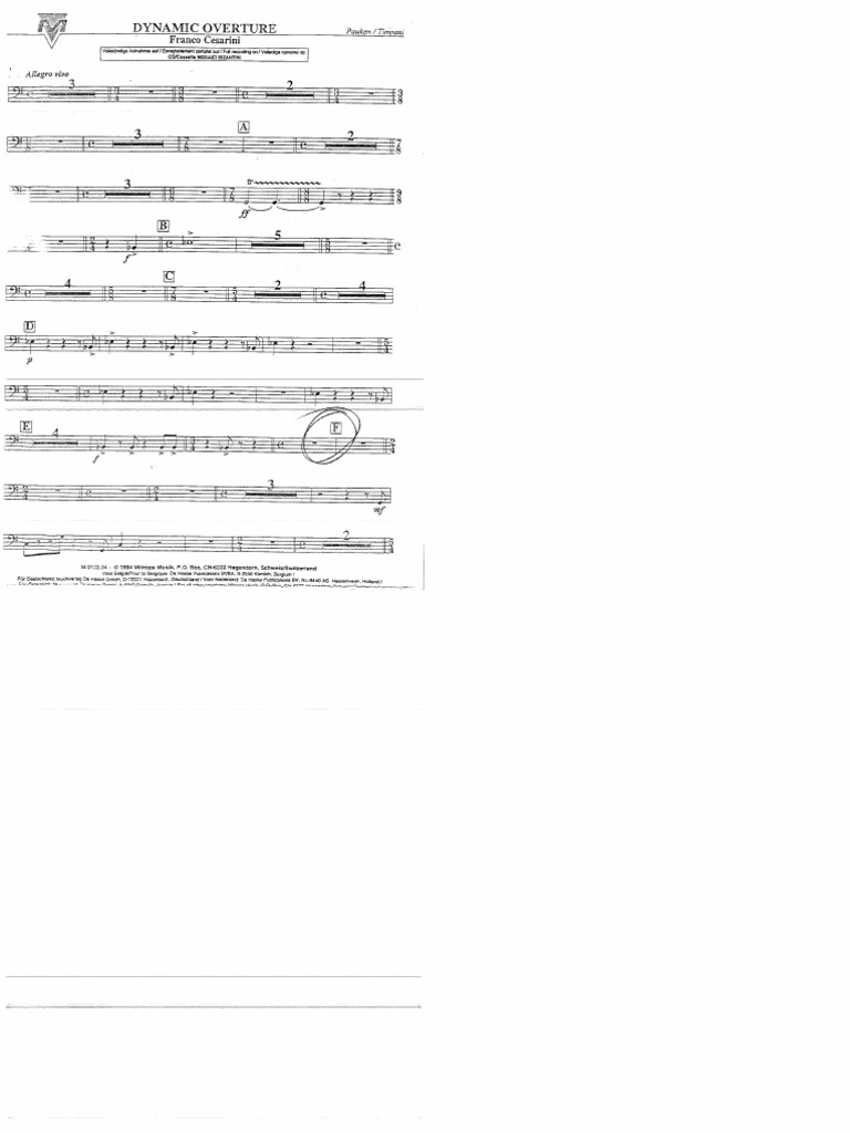 Franco Cesarini - Dynamic Overture | PDF