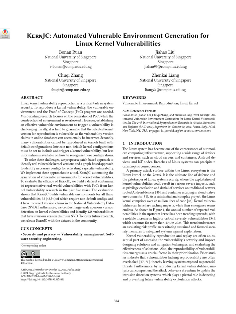 Linux Kernel Vulnerability | PDF | Vulnerability (Computing) | Kernel ... Linux Kernel Vulnerability | PDF | Vulnerability (Computing) | Kernel ...