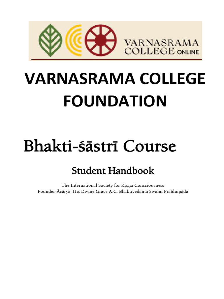 Bhakti-Shastri-Student-Handbook - Vco PDF | PDF