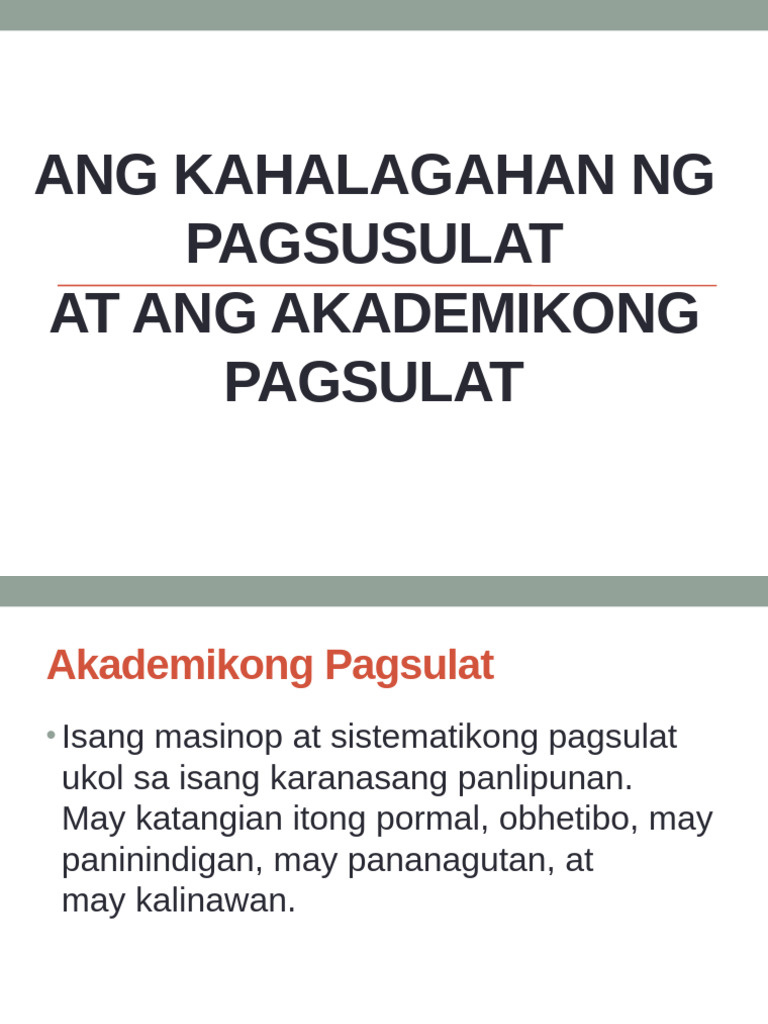 Akademikong Pagsulat 1 | PDF