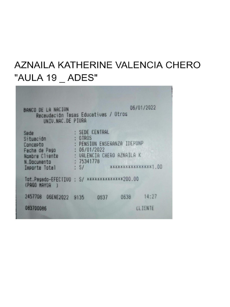 Aznaila Katherine Valencia Chero Aula 19 - Ades | PDF
