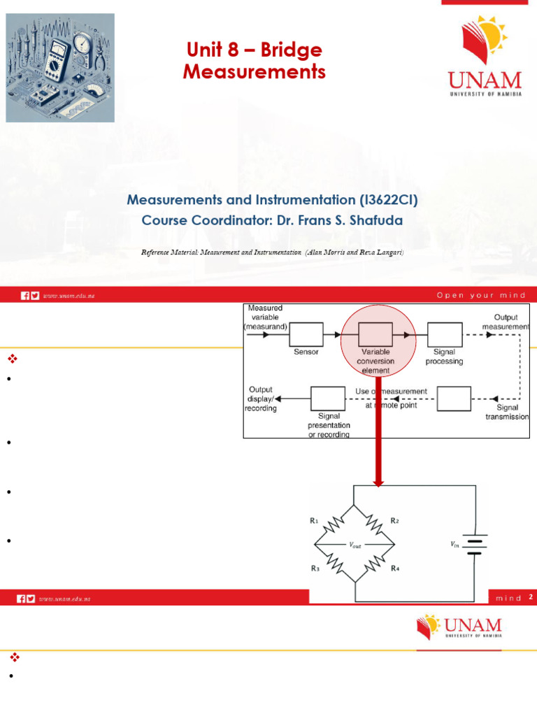Unit 8 - Bridge Measurements Slides | PDF | Resistor | Electrical Network