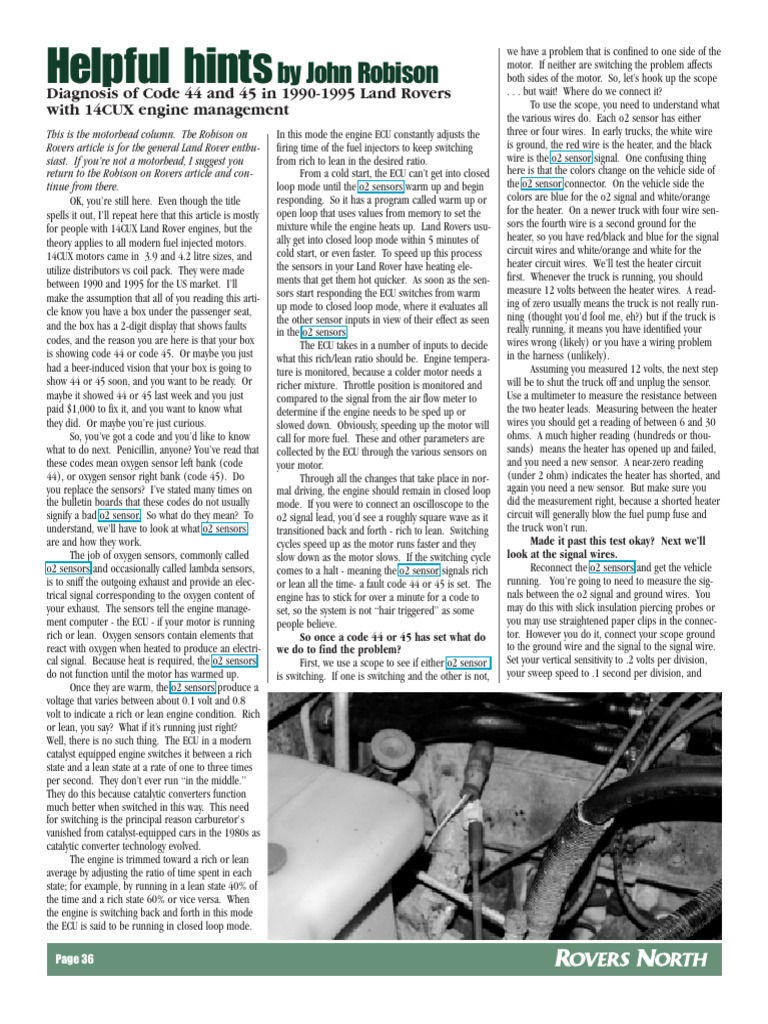 14cux Lambda Fault Finding | PDF | Electrical Engineering ...