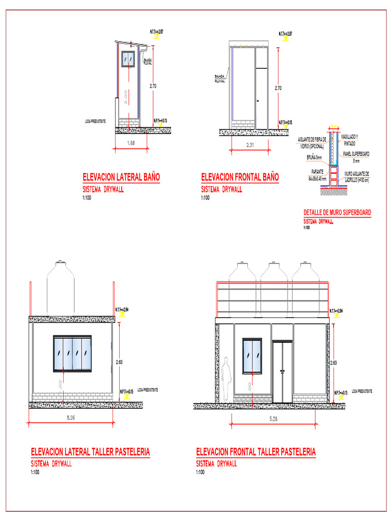 Azotea-Elev. Baño Taller | PDF