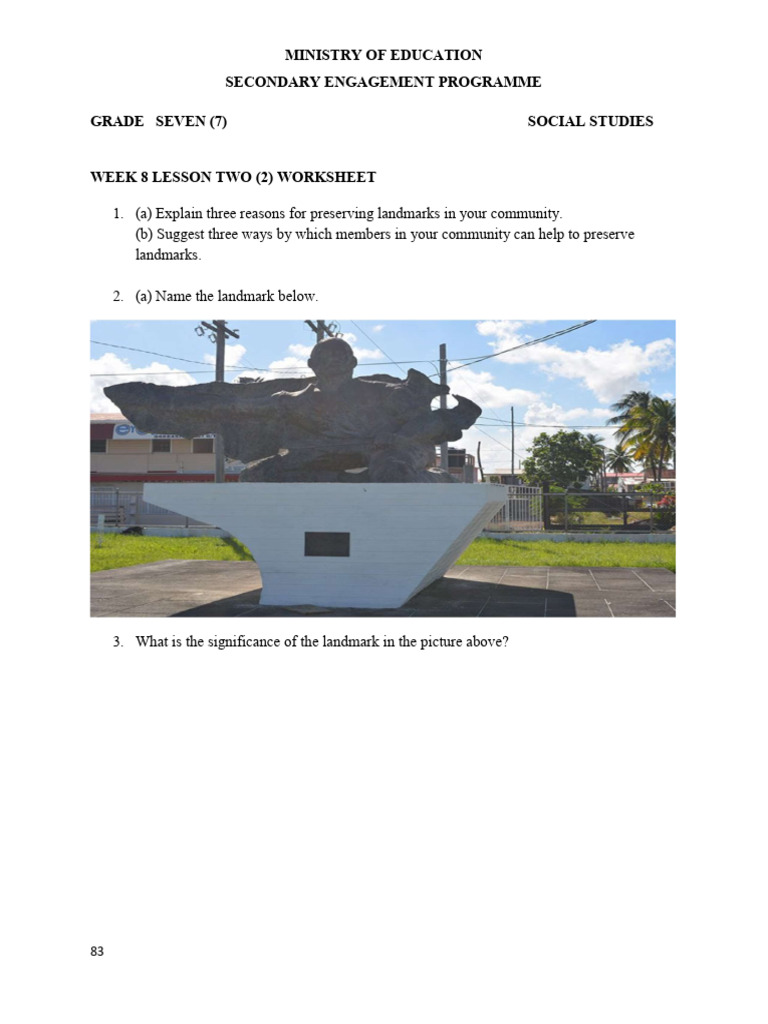 Grade 7 Social Studies Week 8 Lesson 2 Worksheet 1 | PDF