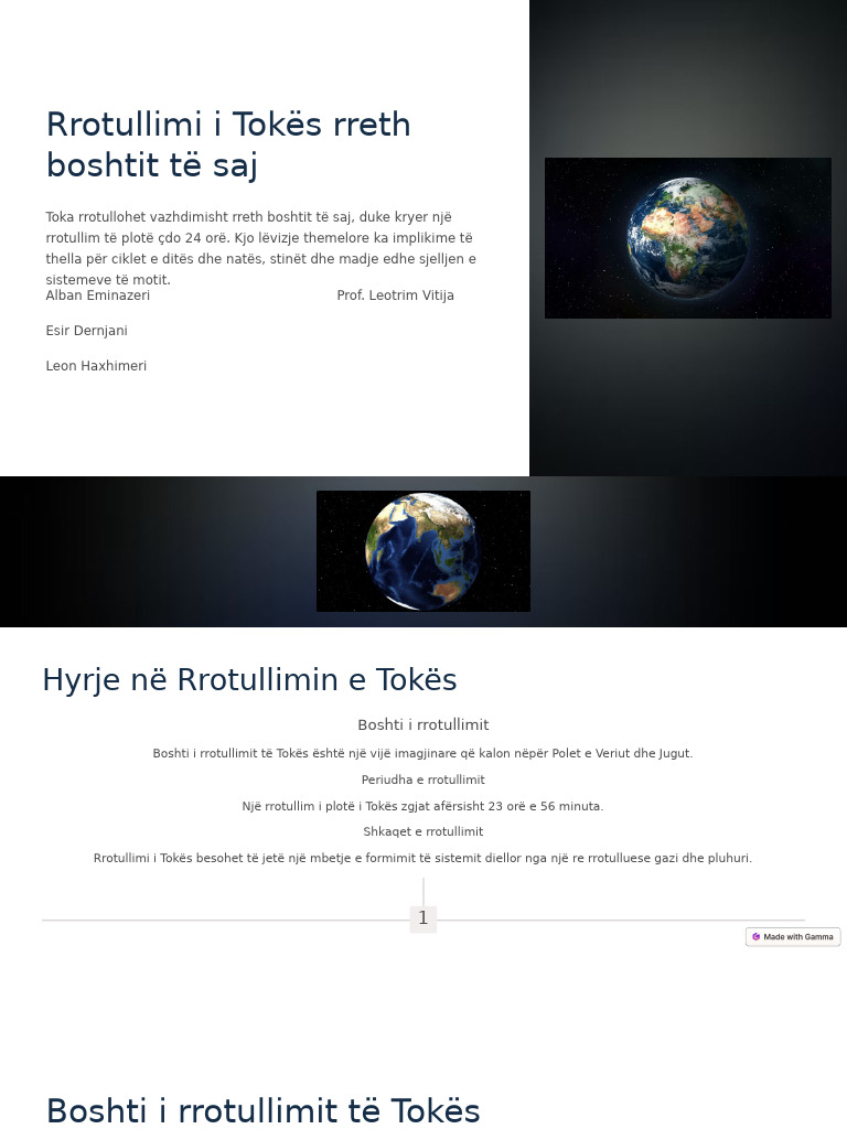 Rrotullimi I Tokes Rreth Boshtit Te Saj | PDF