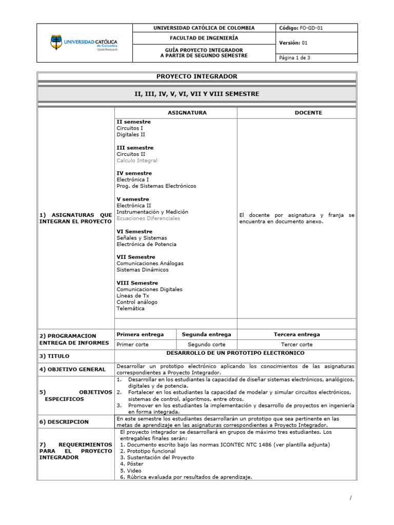 Guía Pi Desde 2do Semestre | PDF | Electrónica | Simulación