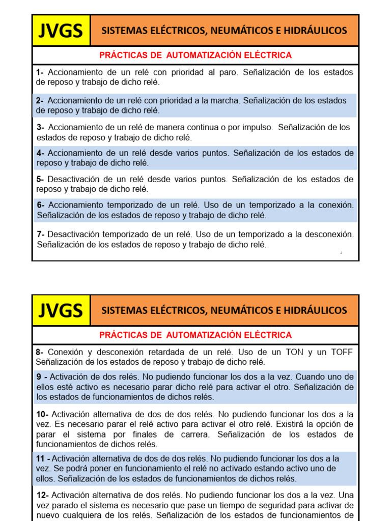 SENH Ejercicios | PDF | Relé | Automatización