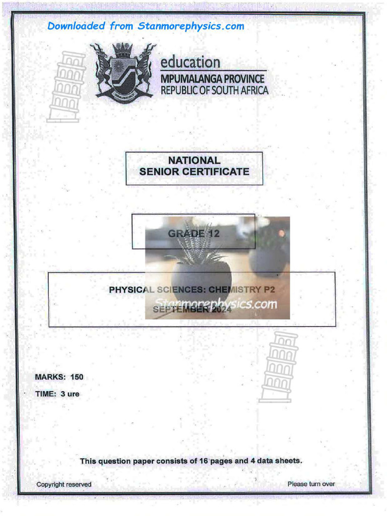 MP Physical Sciences Grade 12 September 2024 P2 and Memo | PDF