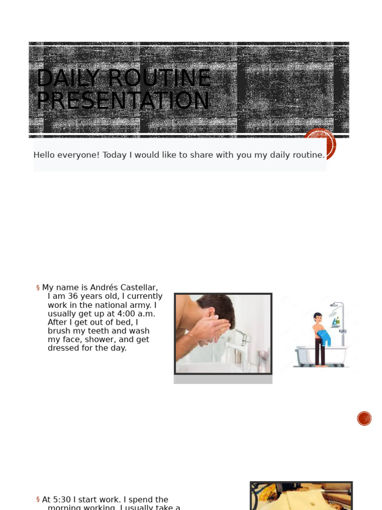 Presentacion Rutina Diaria | PDF | Cooking, Food & Wine | Self-Improvement