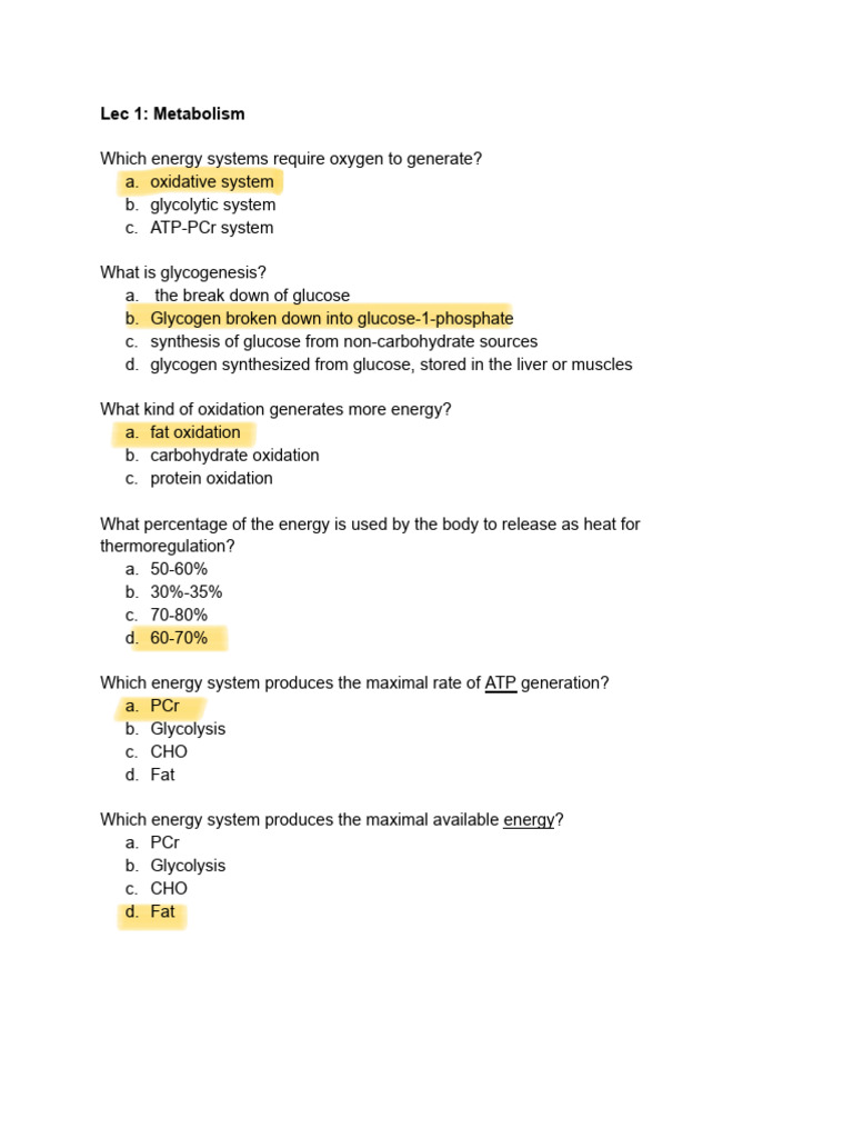 AP Exam 1 Practice Question-Exam | PDF | Muscle Hypertrophy | Skeletal ...