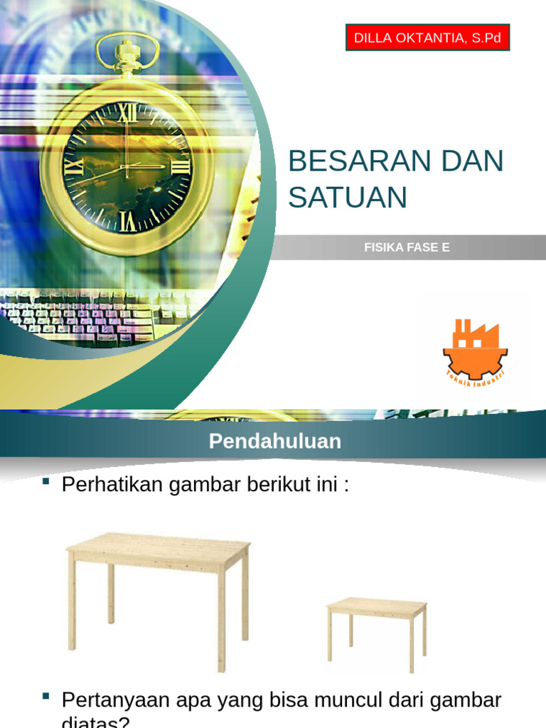 Besaran dan Satuan Fisika | PDF | Pengelolaan Keuangan & Uang