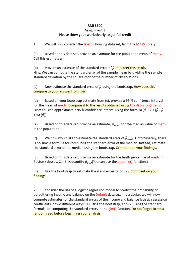 Assignment 3 | PDF | Logistic Regression | Cross Validation (Statistics)