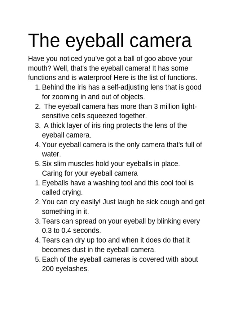 Eyeball Camera | PDF